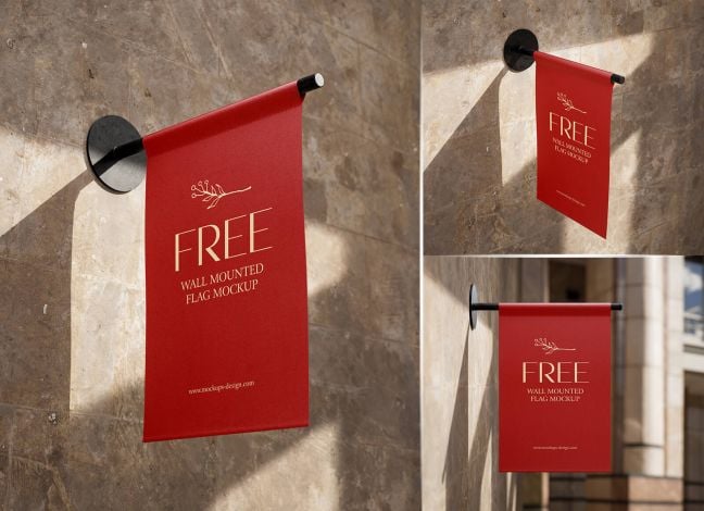 25+ High Quality Free Flag Mockups - Good Mockups