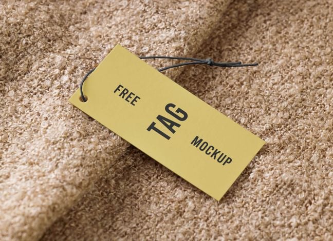 65+ Free Product / Clothing Hang Tag Mockups - Good Mockups