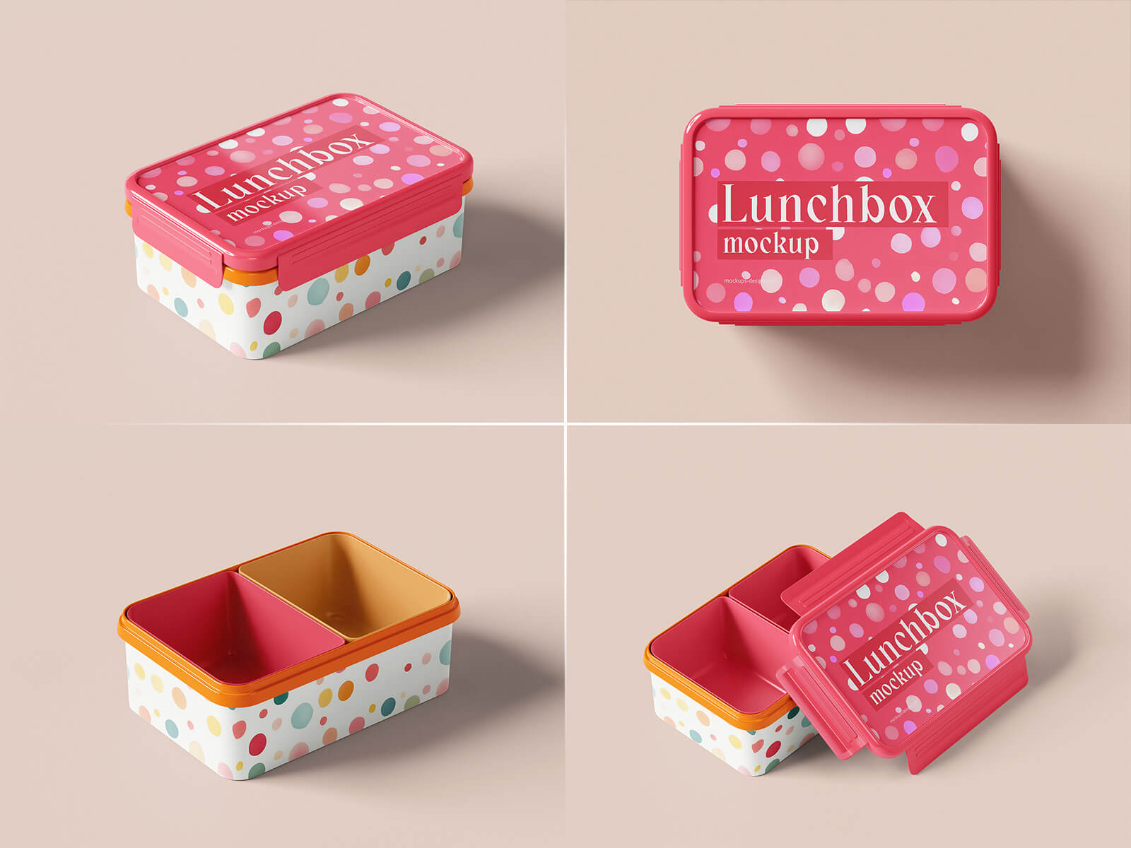 5 Free Plastic Lunch Box Mockup PSD Files - Good Mockups
