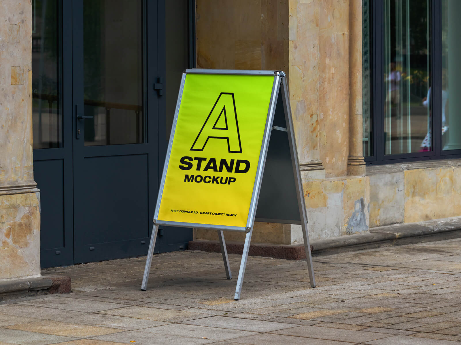 Free Portable Snap Frame A-Stand Mockup PSD - Good Mockups