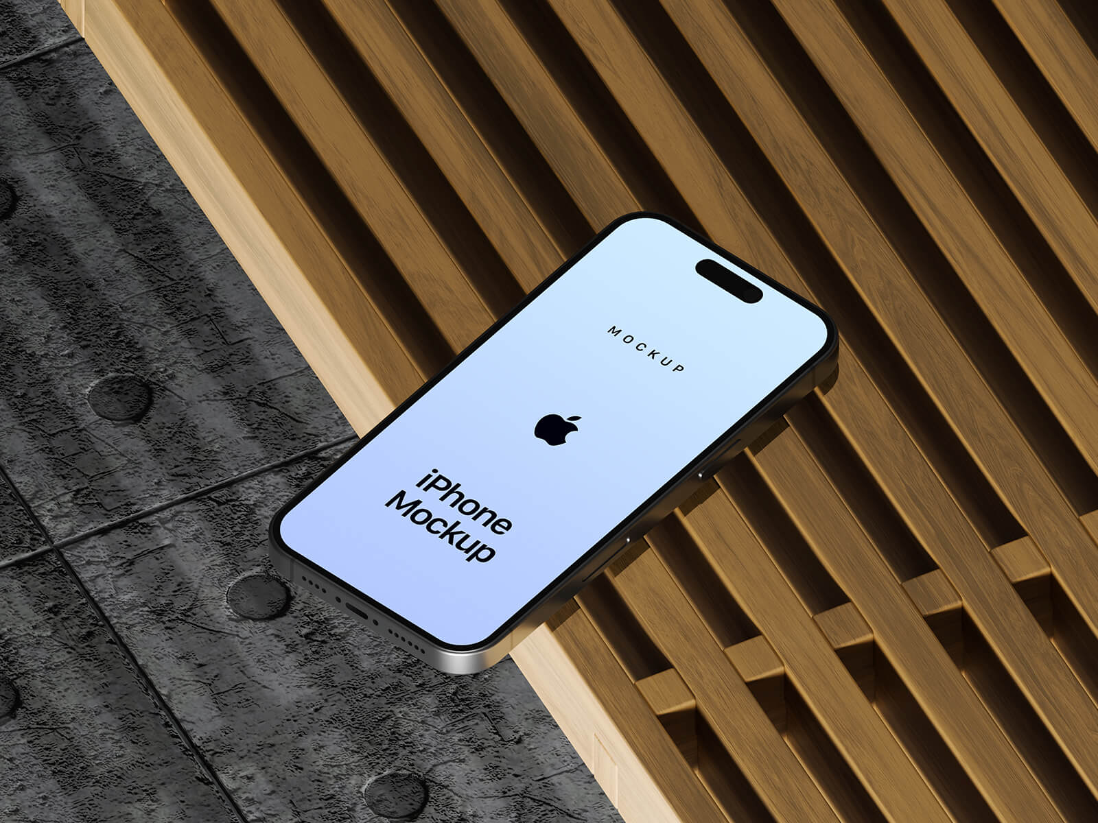 Free Perspective iPhone 16 Pro Mockup PSD - Good Mockups