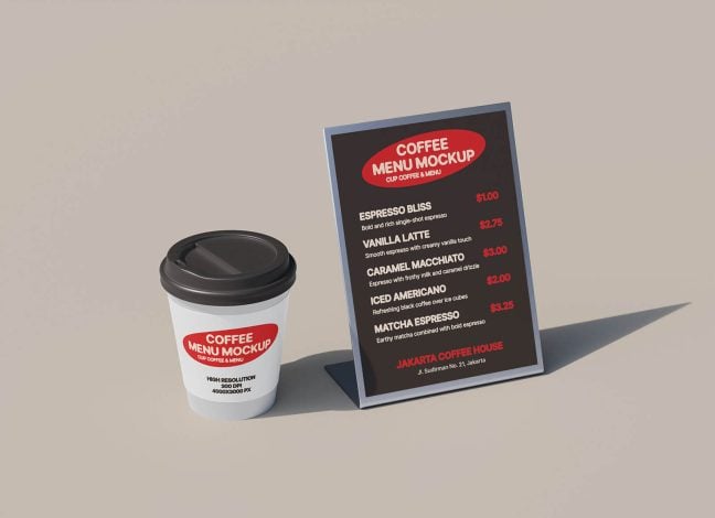 60+ Free Café / Hotel Restaurant Menu Mockups - Good Mockups