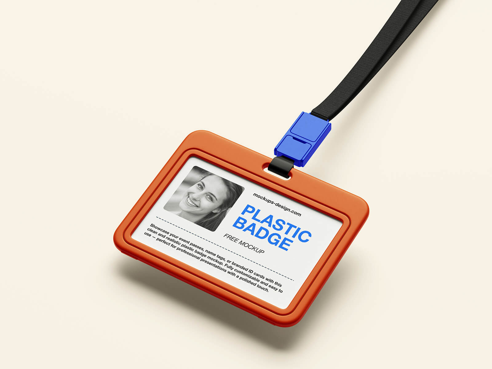 4 Free Clean Plastic ID Badge Mockup PSD Files - Good Mockups