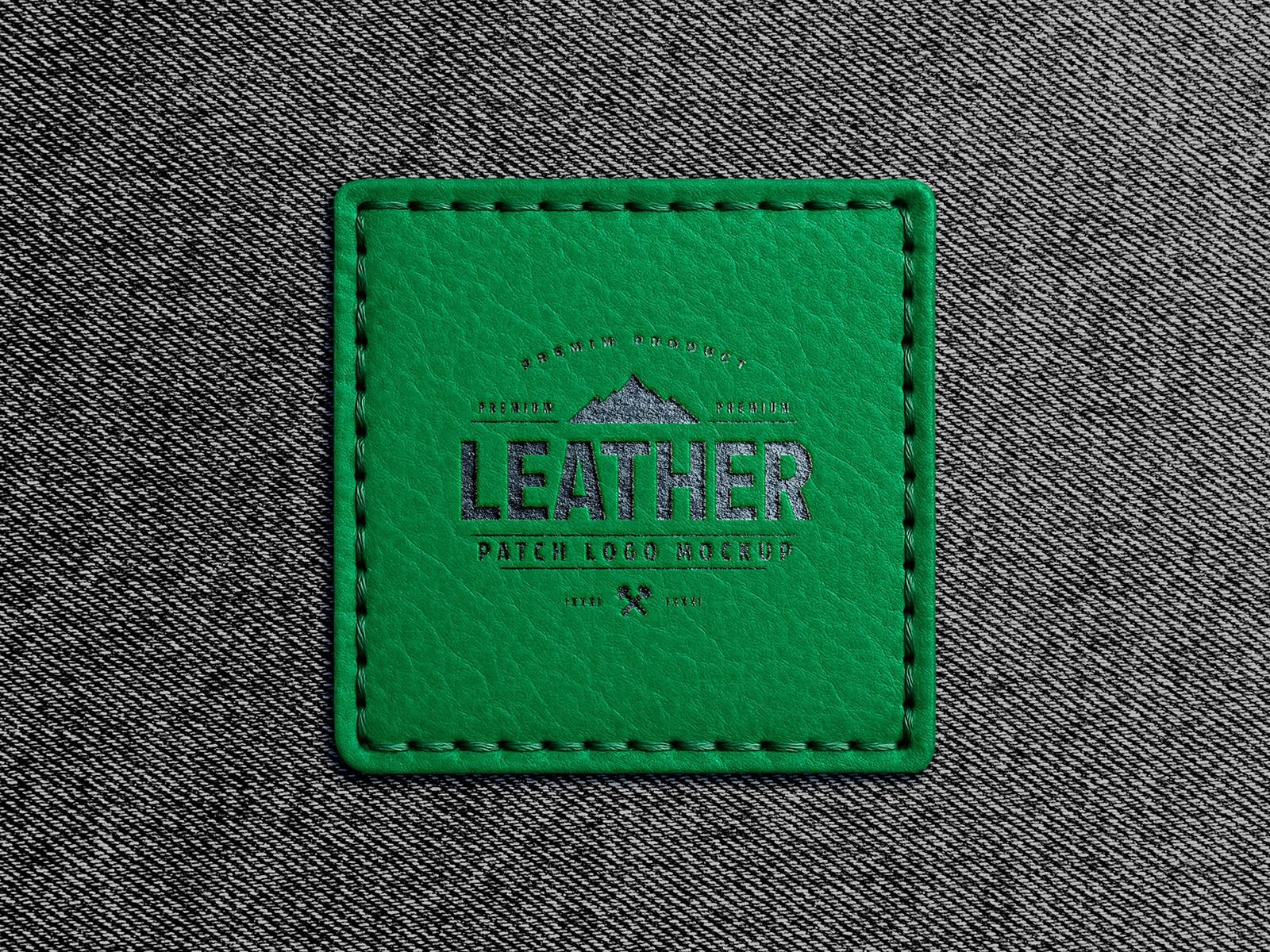Free Jeans Leather Patch Logo Mockup PSD (8 Shapes) - Good Mockups
