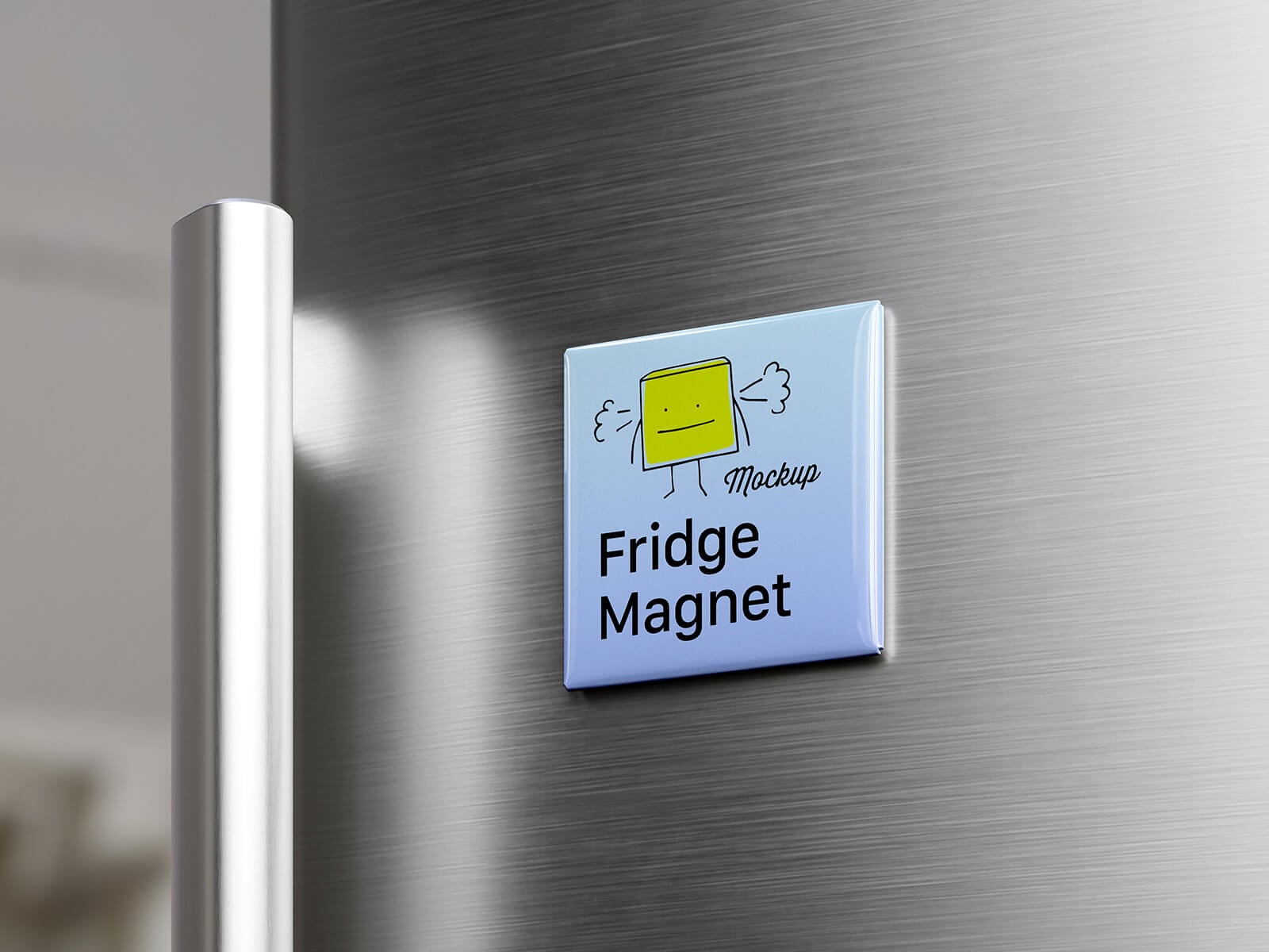 Free Square Fridge Magnet Mockup PSD - Good Mockups