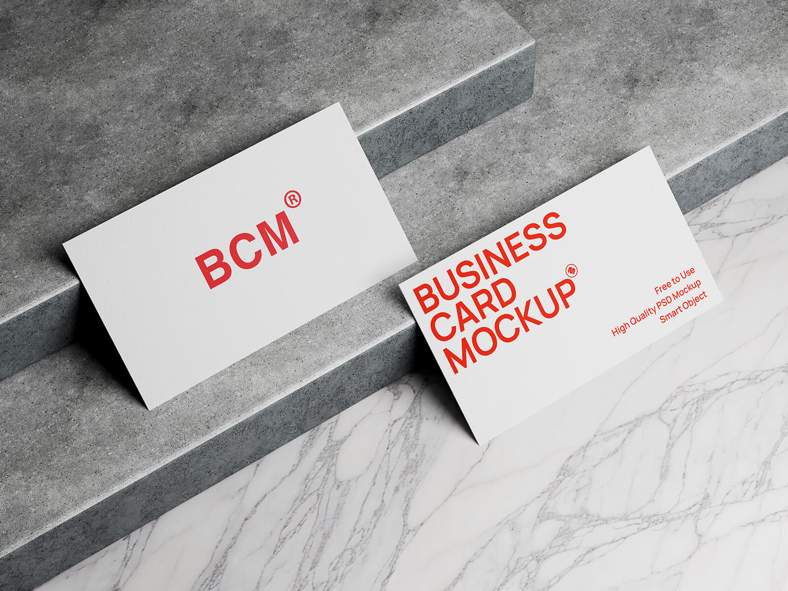 Free Perspective Two-Sided Business Card Mockup PSD - Good Mockups