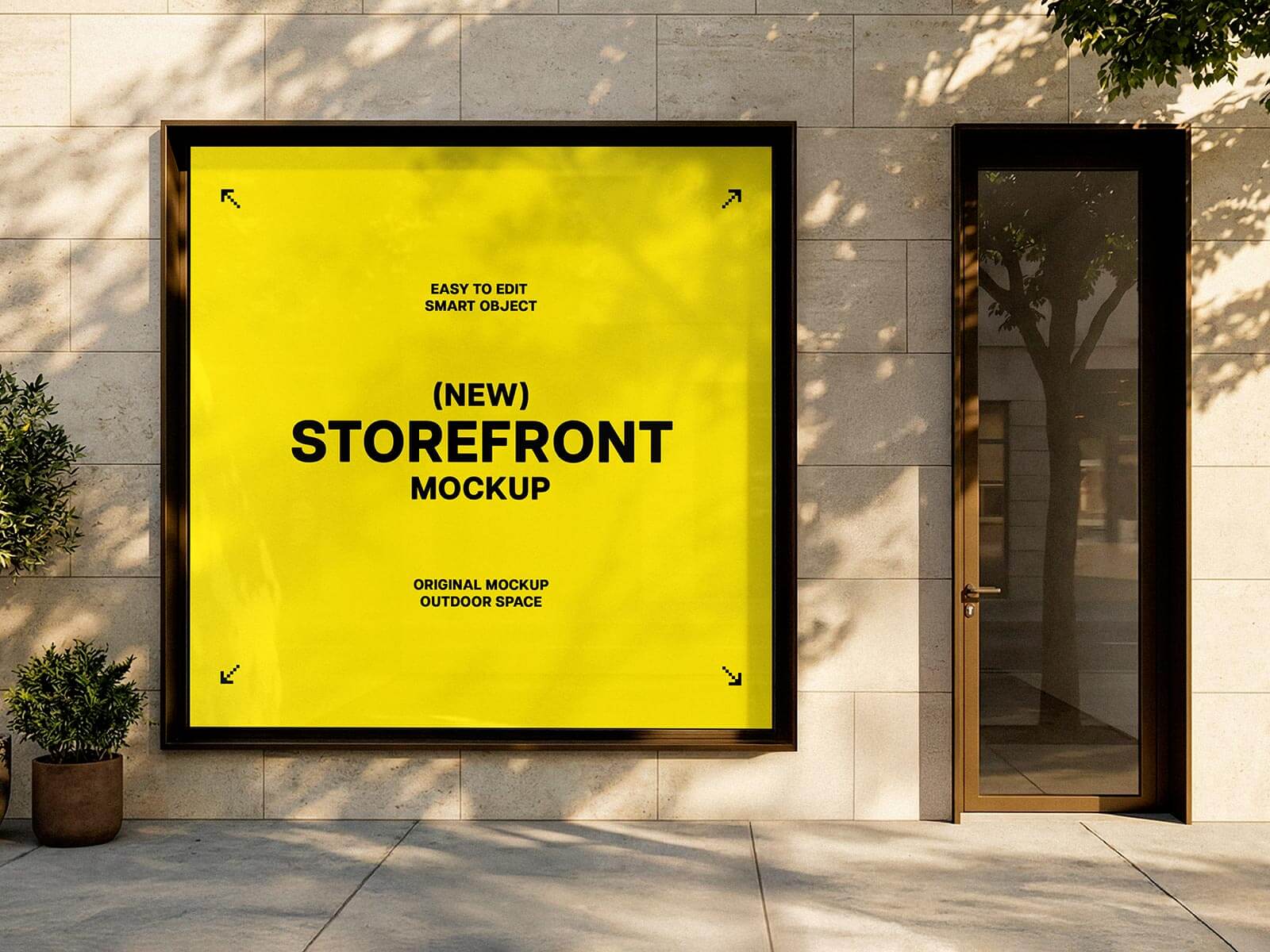 Free Storefront Square Poster Mockup PSD - Good Mockups