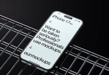 Free Perspective iPhone 16 Pro Mockup PSD - Good Mockups
