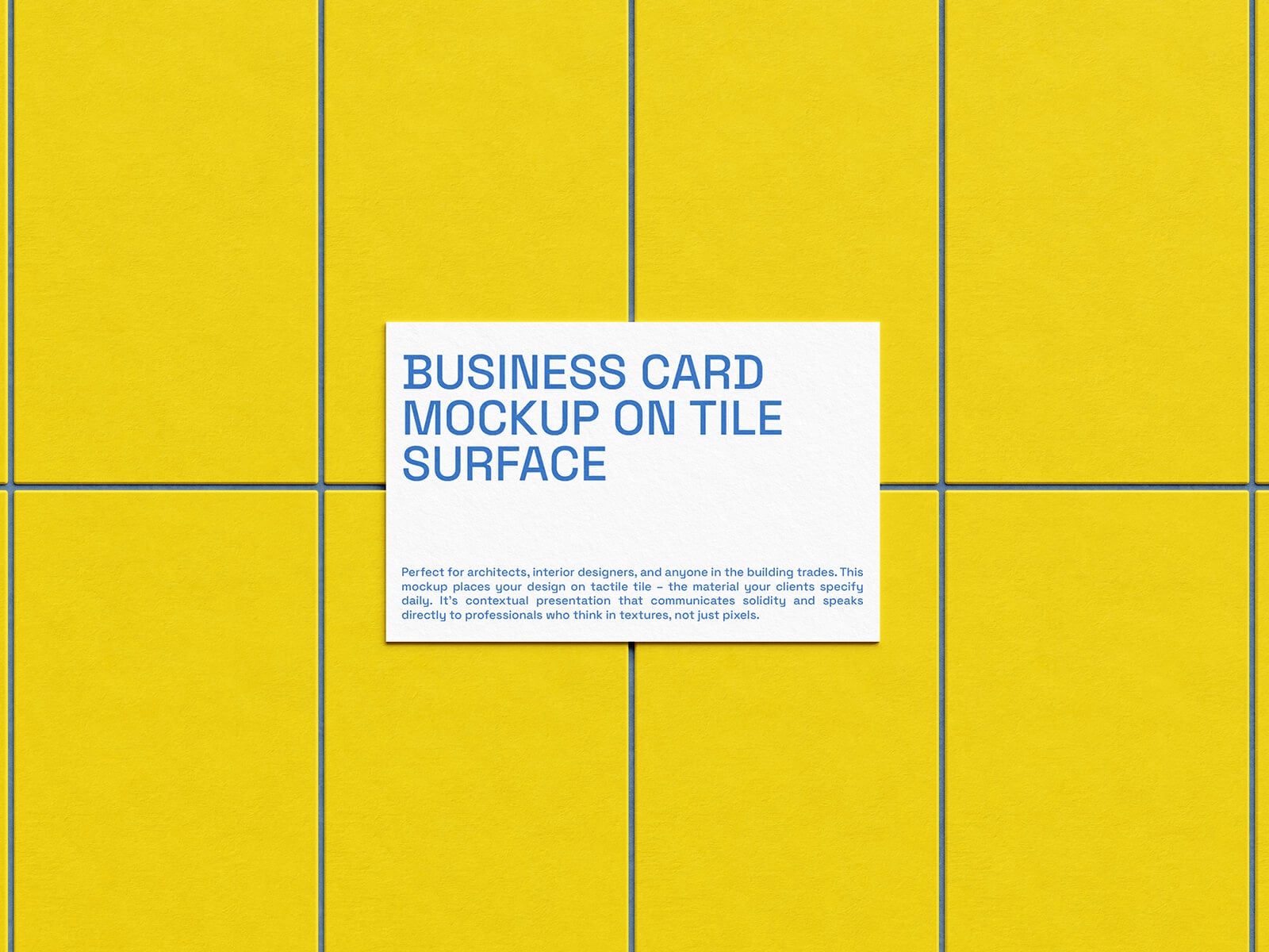 5 Free Tiled Surface Business Card Mockup PSD Set - Good Mockups