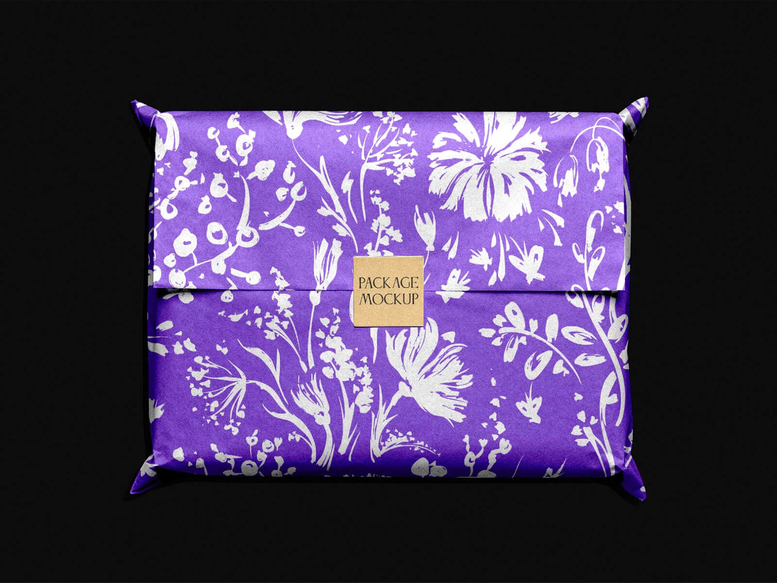 Free Gift Wrapping Paper With Sticker Mockup PSD - Good Mockups