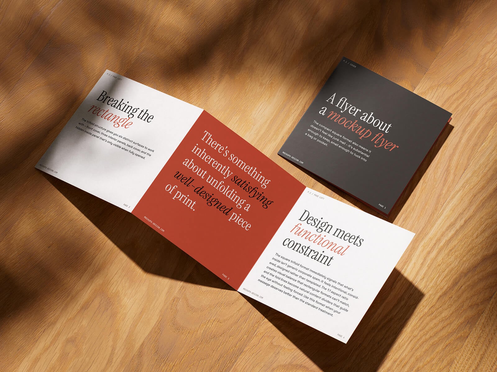 5 Free Square Format Trifold Brochure Mockup PSD Files - Good Mockups
